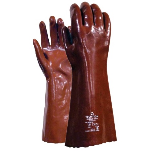 Techtion Shield Lite MultiPro Chemical Gloves – PVC Dipped | Safety ...